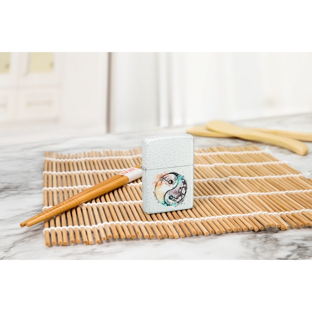 Zippo Lighte 46249 Floral Yin And Yang Design - 46249