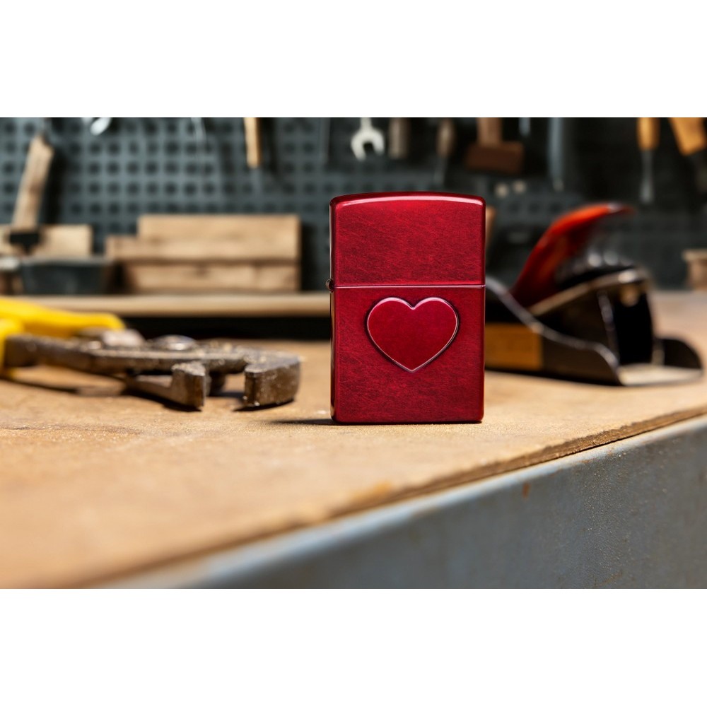 Zippo Lighte 46588 Stamped Heart Design - 46588